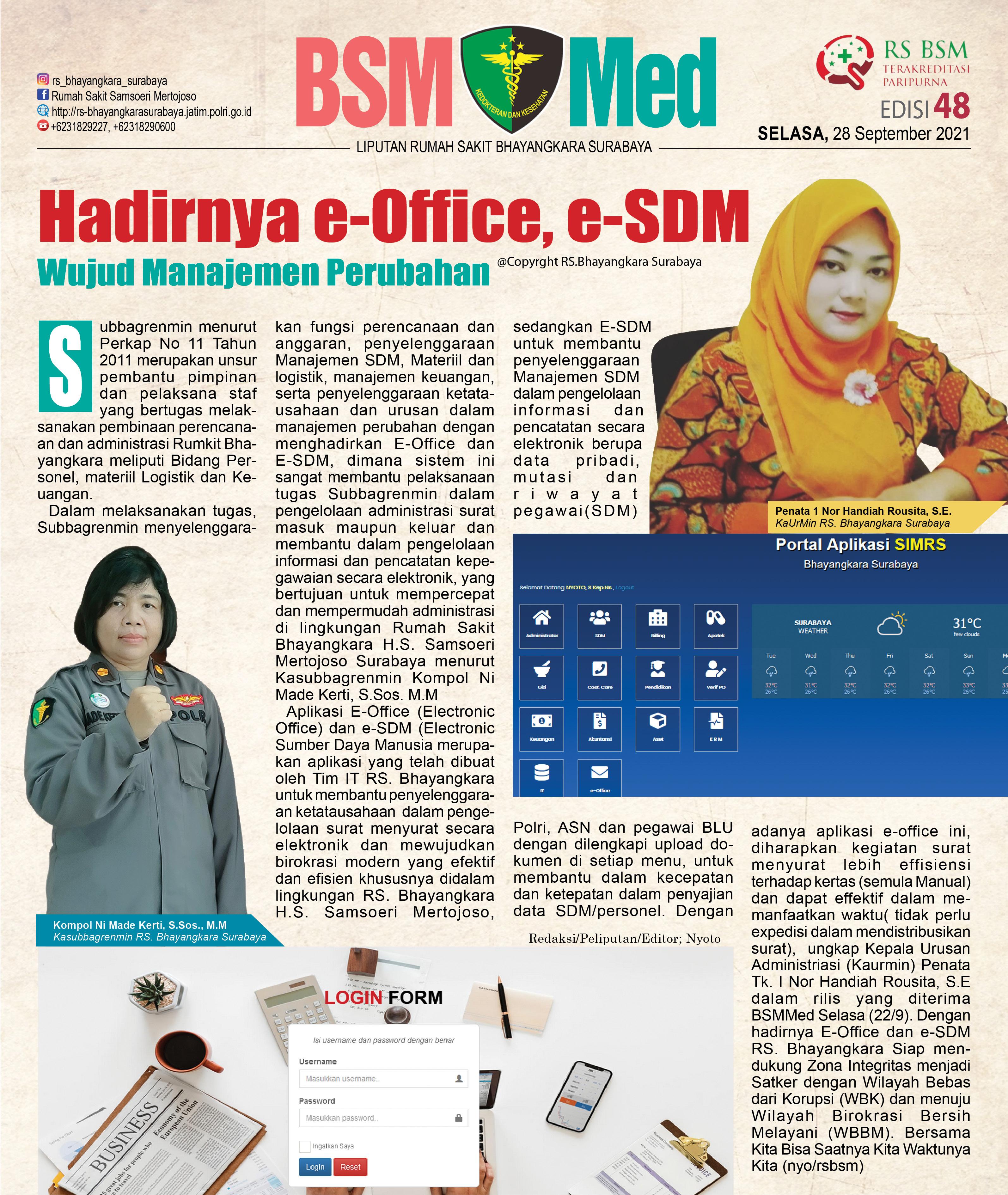 RS. Bhayangkara Surabaya | hadirkan e office dan e sdm wujud manajemen perubahan