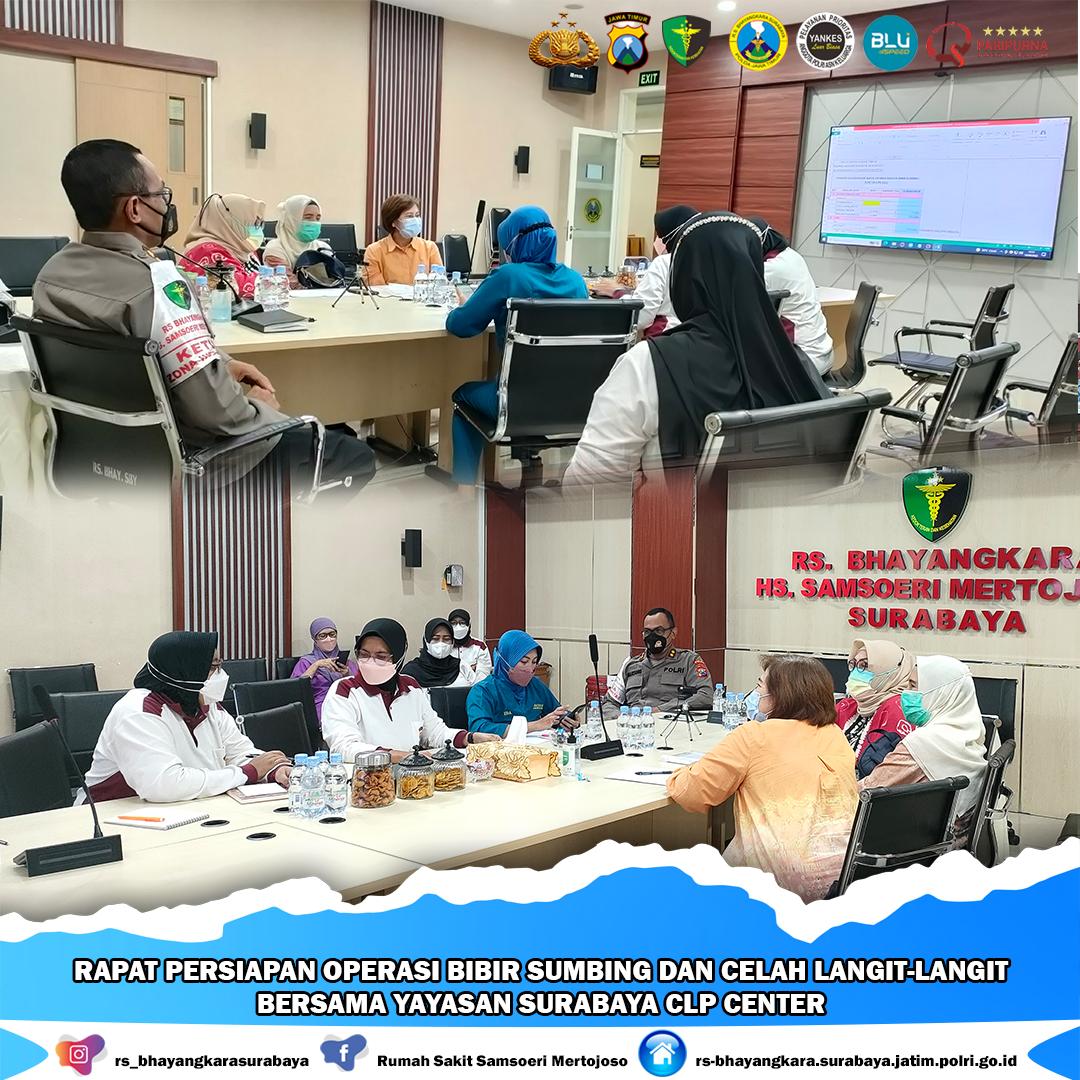 RS. Bhayangkara Surabaya | rapat persiapan operasi bibir sumbing dan celah langit langit bersama ...